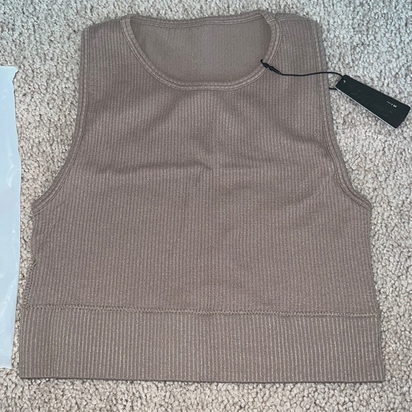 SKIMS | Tops | Skims High Neck Bra Color Desert In Size Sm | Poshmark